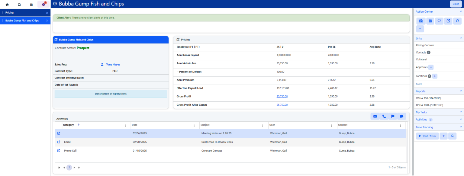 PrismHR ClientSpace Sales Management - PrismHR