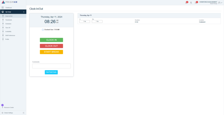 PrismHR Workforce Management - PrismHR