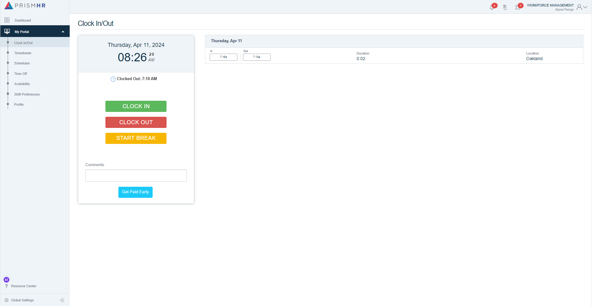 PrismHR Workforce Management - PrismHR